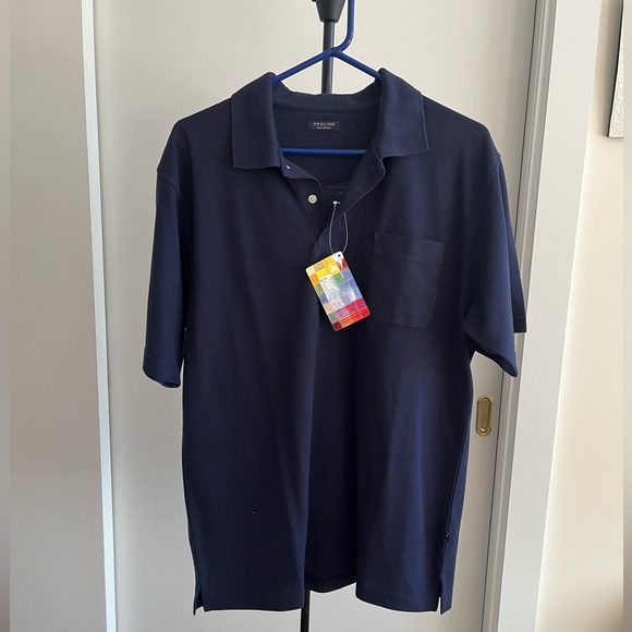 Proline | Shirts | Nwt Proline Brand Men Navy Blue Pique Short Sleeve ...